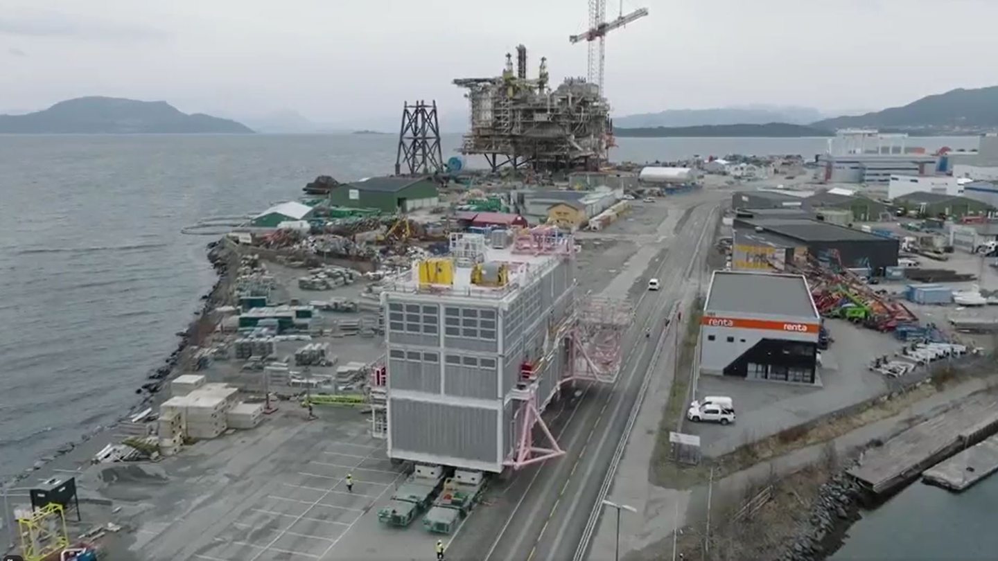 Aker Solutions rolls out 1,000-tonne Troll electrification module