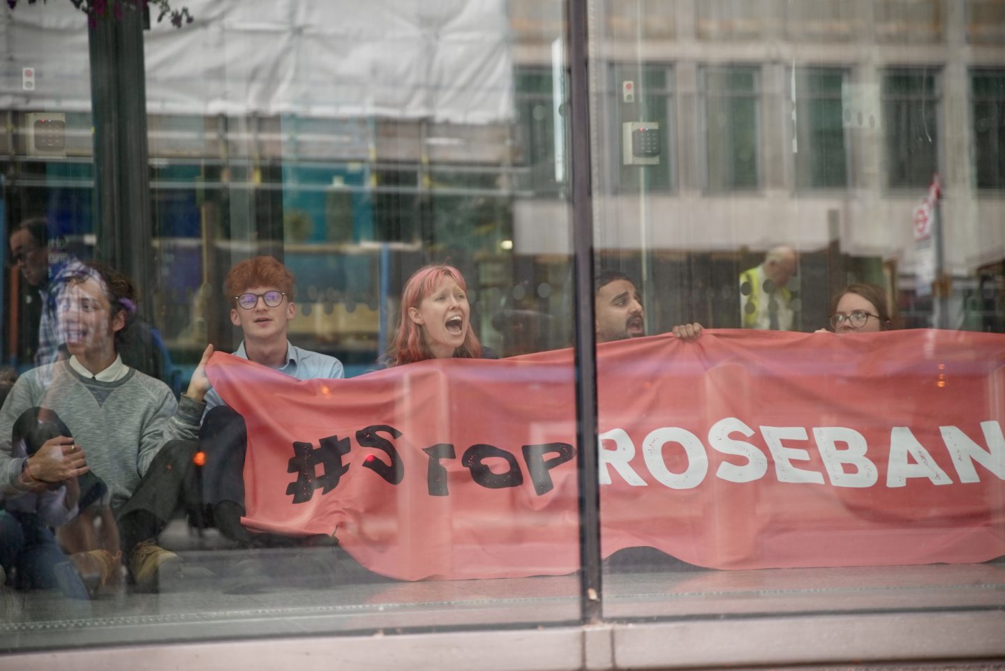 Protestors stage sit-in at DESNZ offices in London