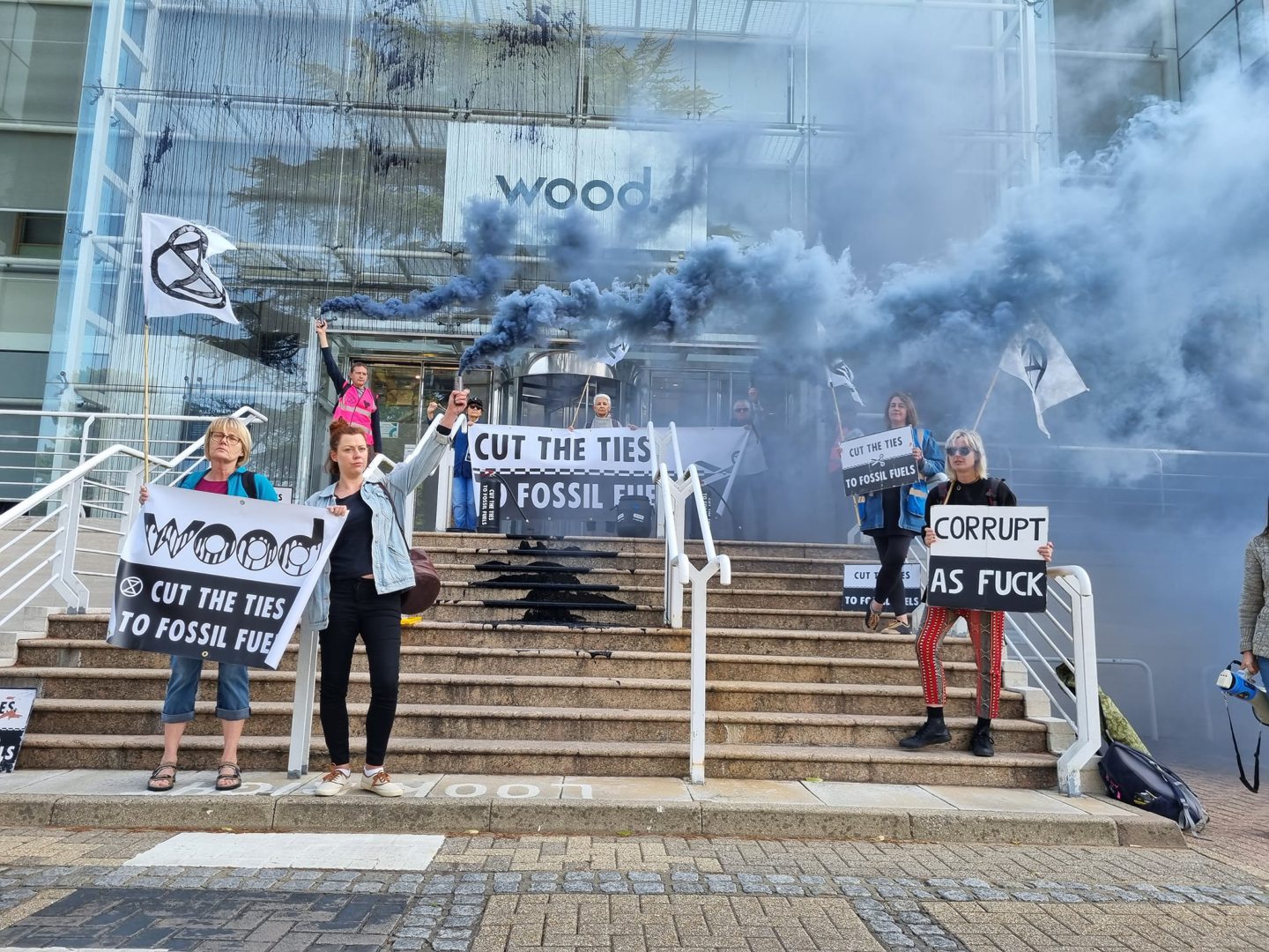 Extinction Rebellion targets Wood offices in Aberdeen and Staines