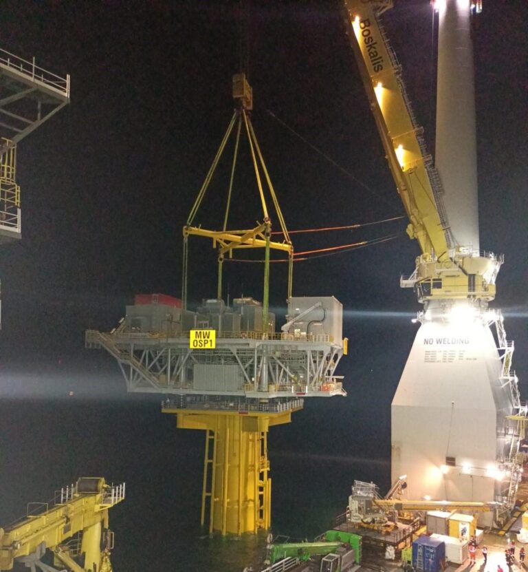 First substation in place at Moray West