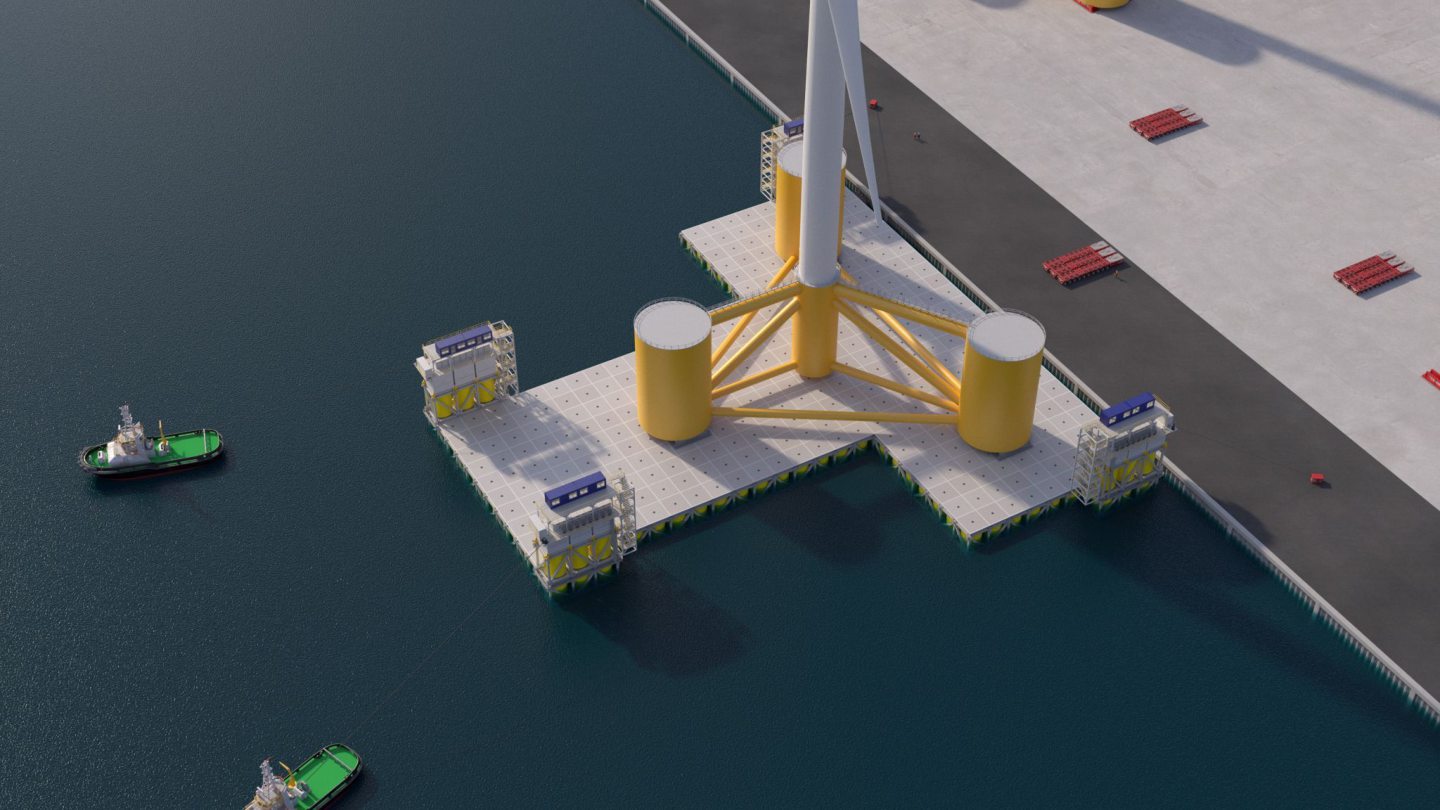 Floating wind platform firm Tugdock partners with Mammoet