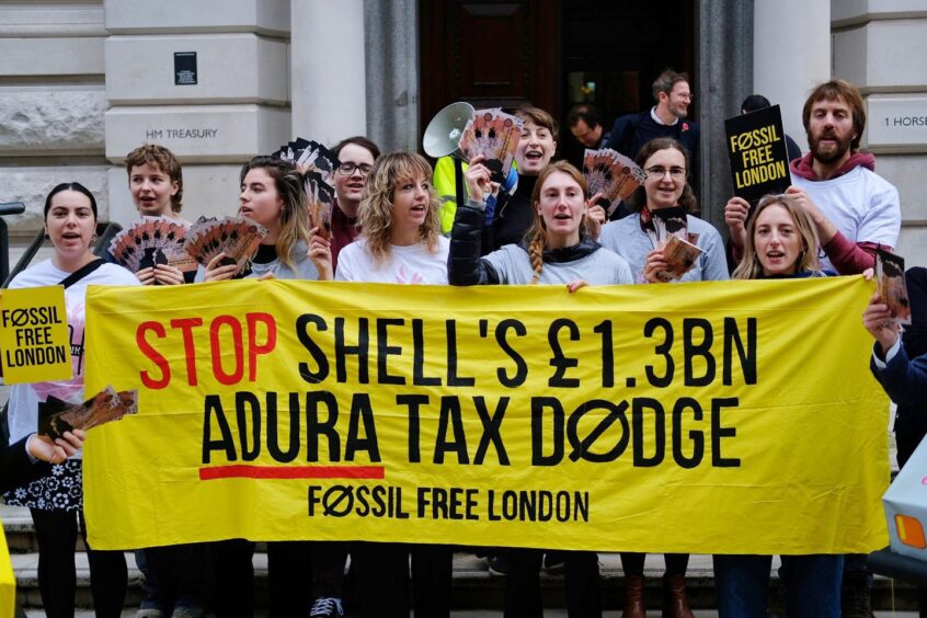 Climate protestors target Shell and Equinor's Adura 'tax dodge'