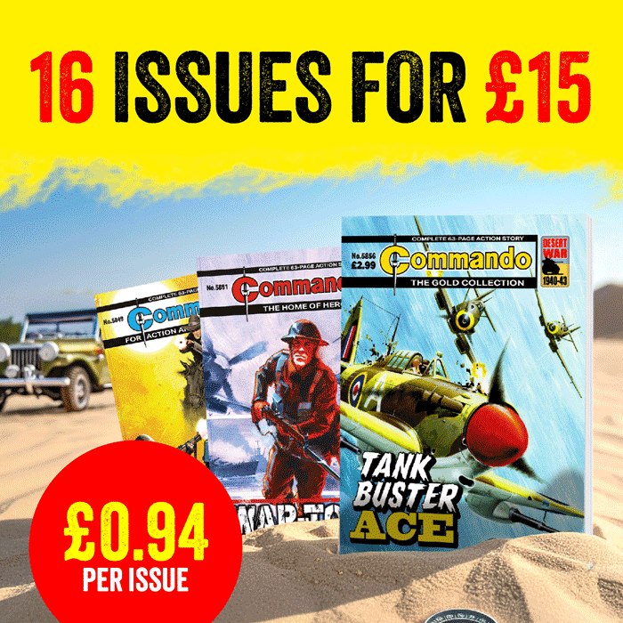 Famous Commando Comics covers - through the decades