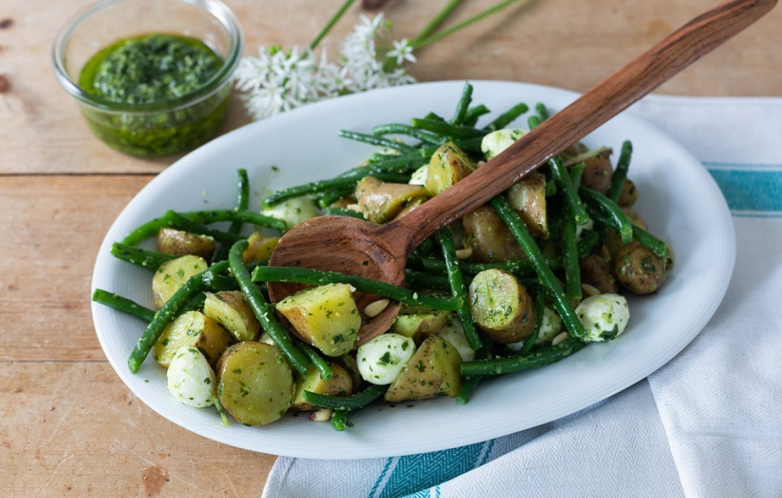 Coronation Potato Salad With Mozzarella & Wild Garlic Pesto - My Weekly